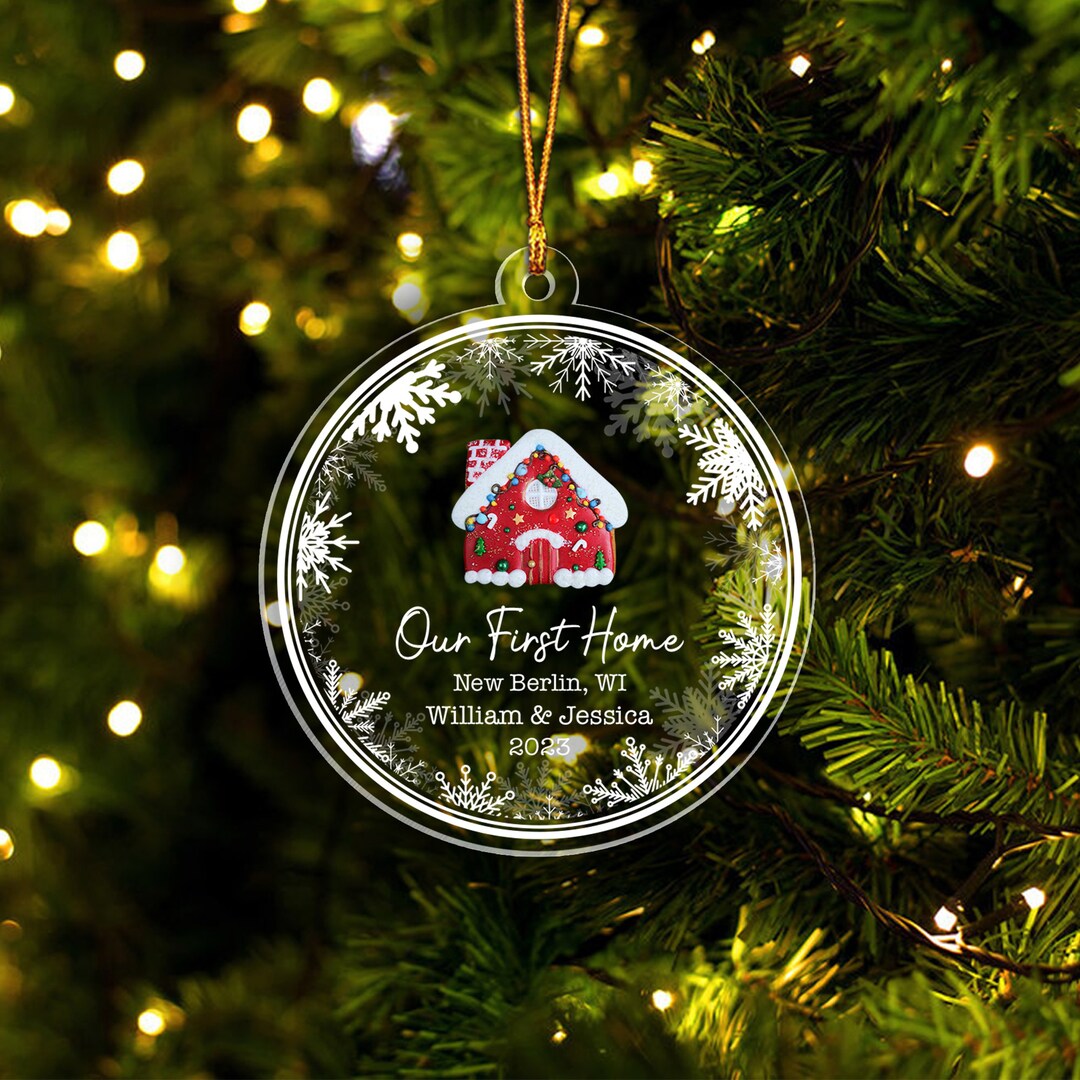 Personalized First Home Ornament Christmas Decor Custom - Etsy