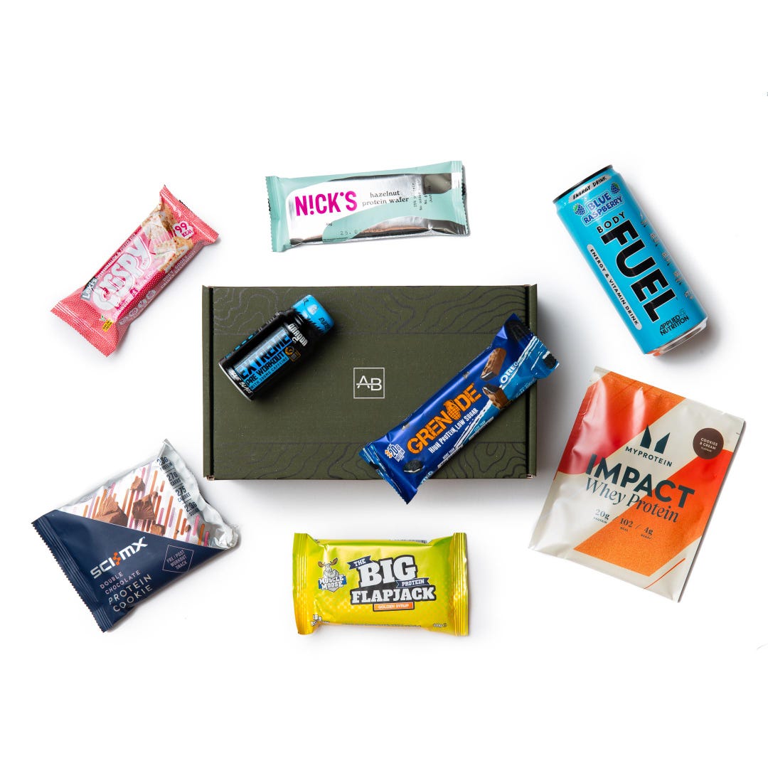 Gym Gift Box: Protein Bars, Whey, Energy Drinks, Pre Workout - Weight ...