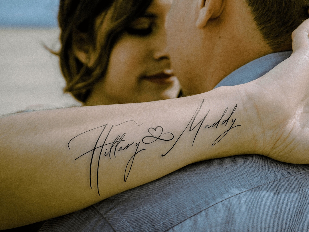 Personalized Couple Name Tattoo Design, Custom Name Tattoo, Couple ...