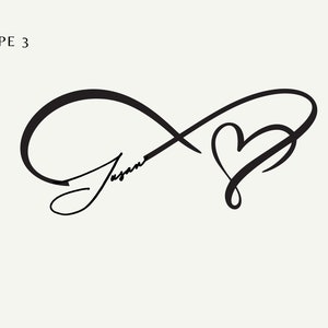 Personalized Infinity Name Tattoo Design, Custom İnfinity Tattoo ...