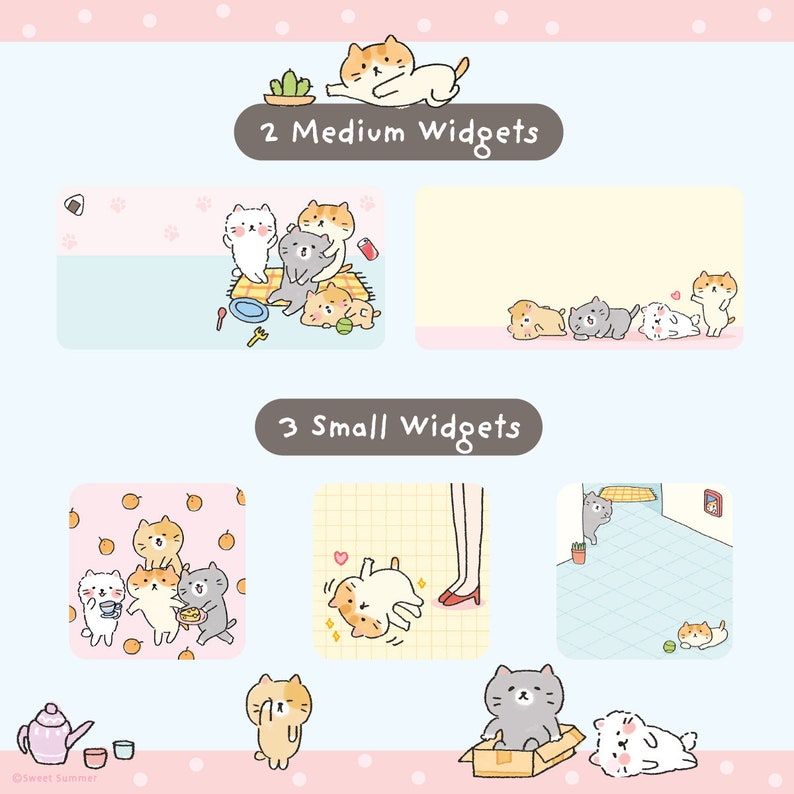 Cat Company App Icon & Widget, Hand Drawn Icons, Ios and Android Set ...