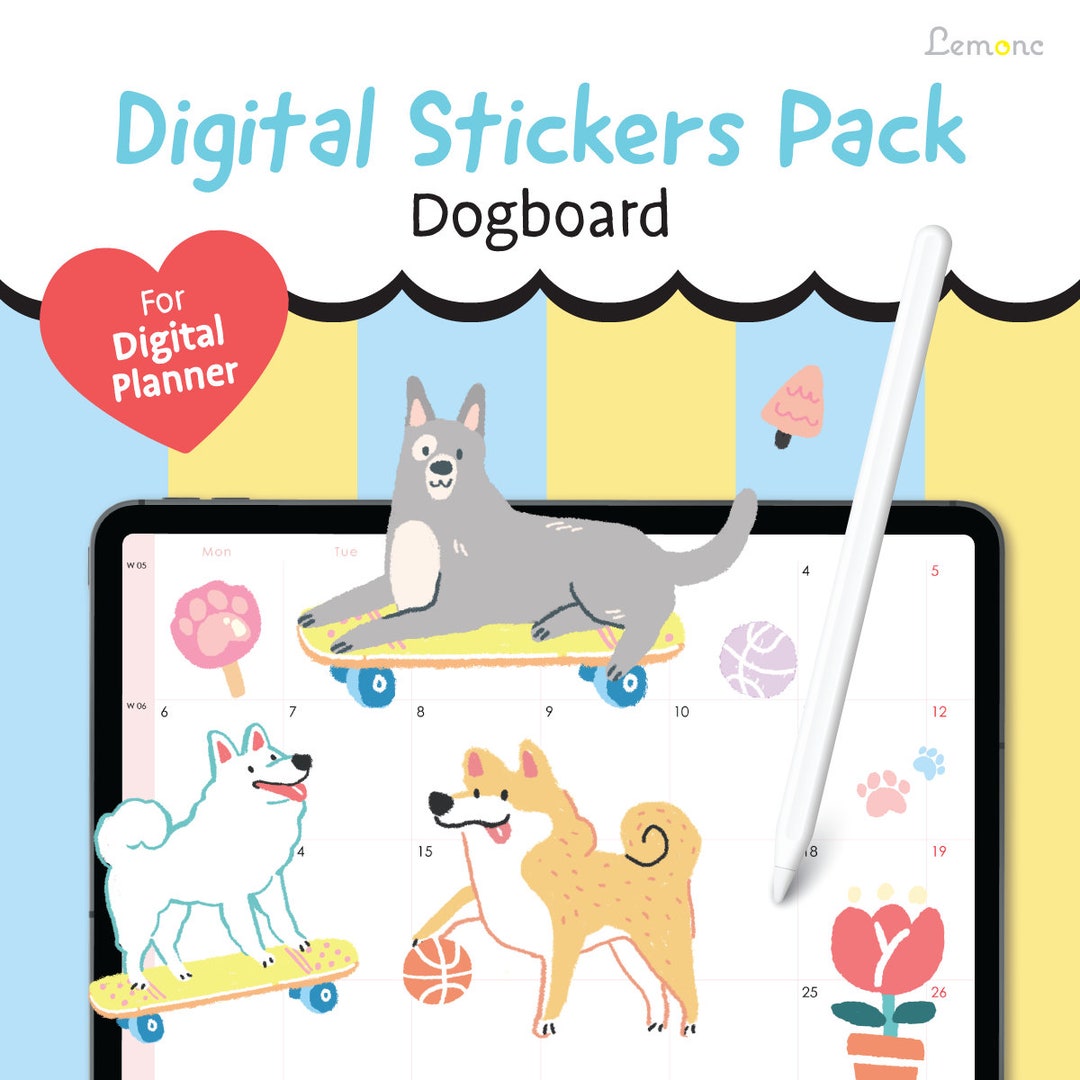 Cute Digital Stickers for Digital Planner, Digital Journaling, Bujo ...