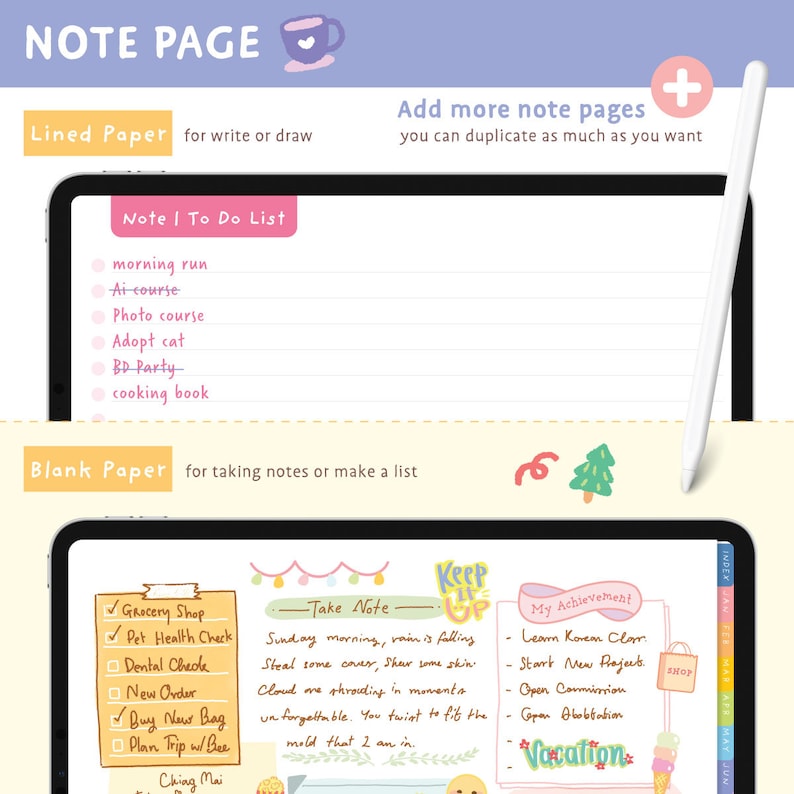 Digital Planner Goodnotes, iPad Planner, Monthly (blank) - Etsy