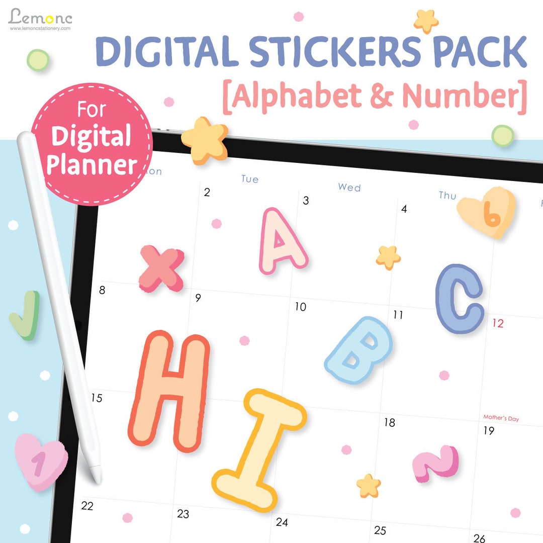Cute Digital Stickers for Digital Planner, Digital Journaling, Bujo ...