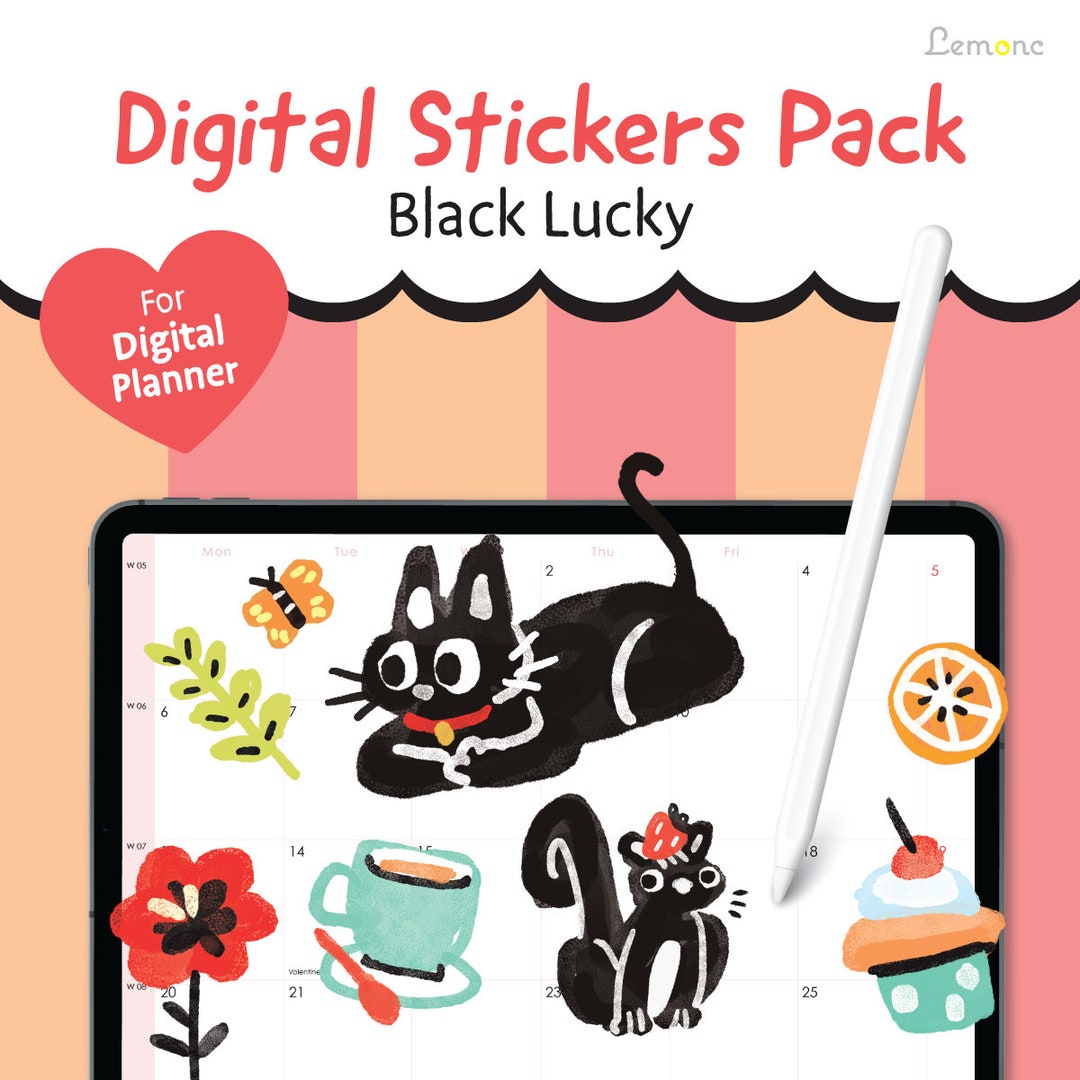 Cute Digital Stickers for Digital Planner, Digital Journaling, Bujo ...