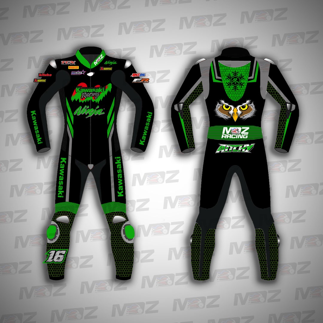 Kawasaki Racing wiser Motorbike Racing Leathers Motorcycle - Etsy 日本