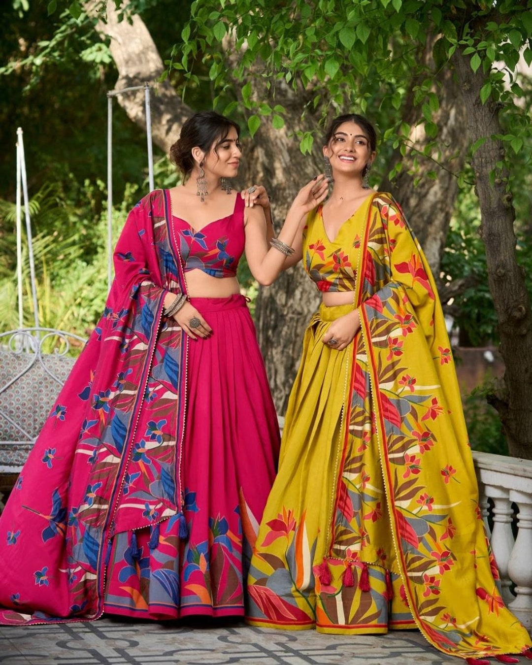 Vibrant Floral Navratri Choli Set: Perfect Blend of Tradition and ...