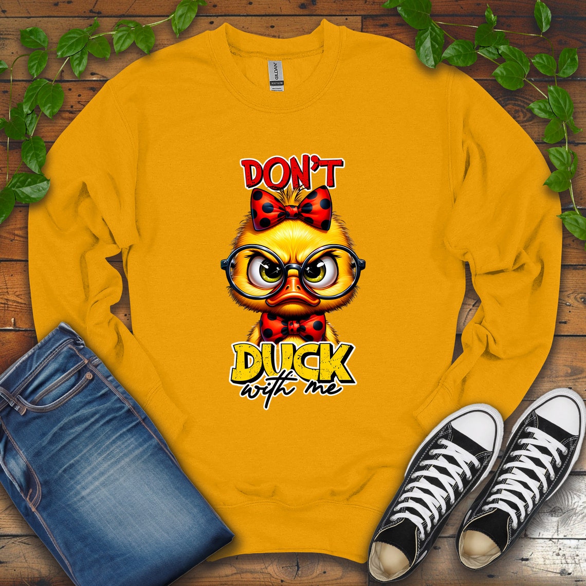 Don't Duck With Me Shirt, Duck With Bowtie and Glasses, Funny Duck ...