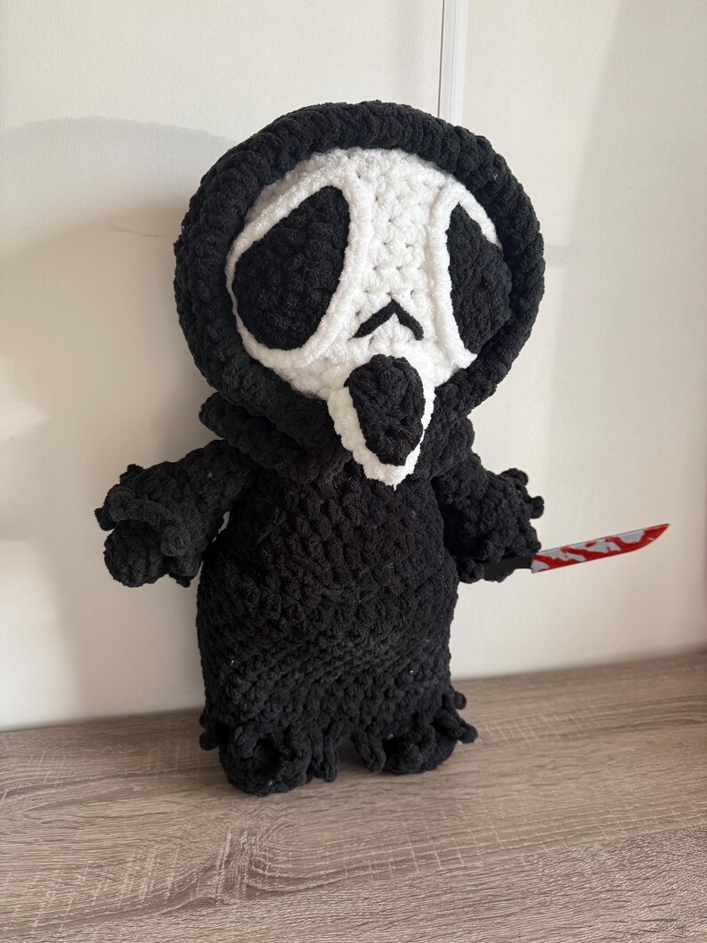 JUMBO Handmade Crochet Ghostface Doll - Etsy