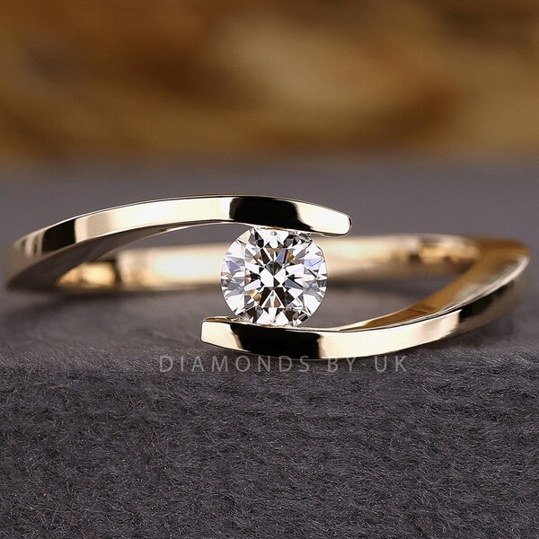 Small Diamond Ring - Etsy