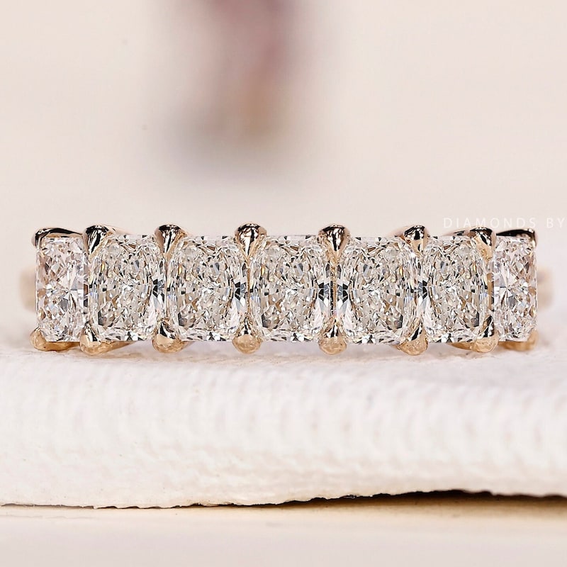 Lab Diamond Wedding Band - Etsy