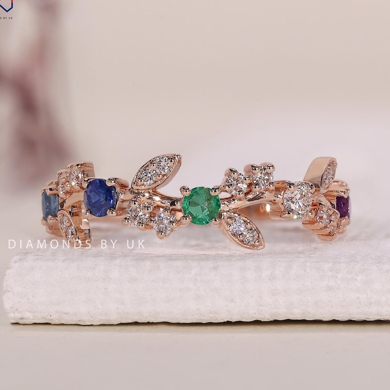 Nature Birthstone Rings - Etsy