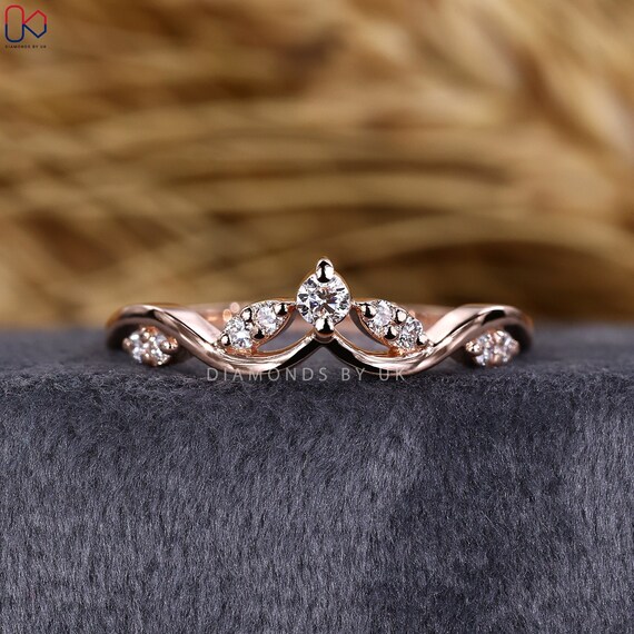 Unique curved wedding bands store