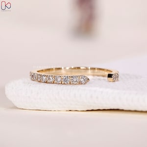 Open Wedding Ring for Engagement Ring Lab Grown Diamond Ring Stackable ...