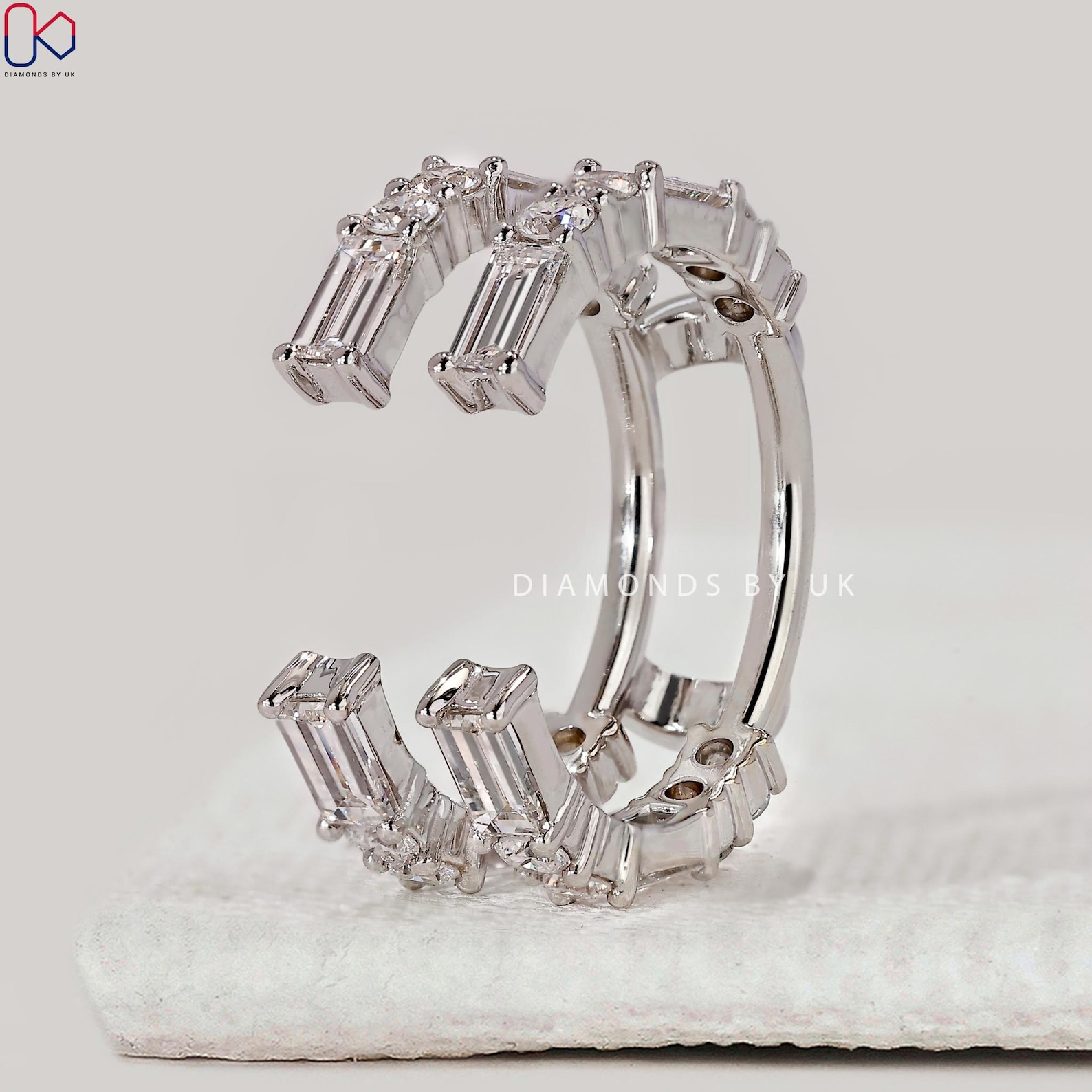 Custom Gap Enhancer Wrap Ring Genuine Lab Grown Diamond Stacking Rings ...