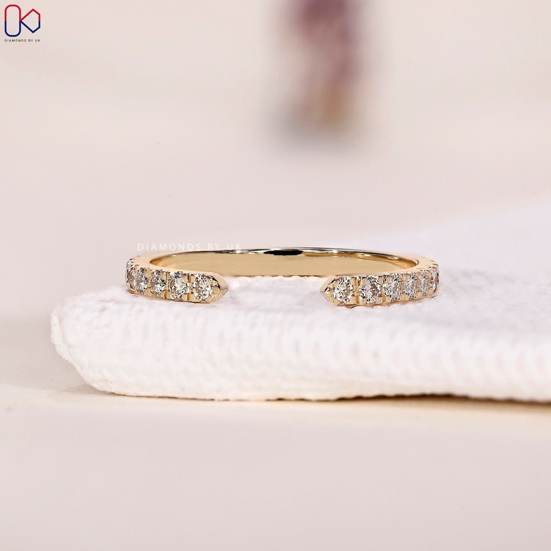 Open Wedding Ring for Engagement Ring Lab Grown Diamond Ring Stackable ...