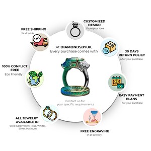 Round Lab Grown Diamond Curved Ring Sustainable Wedding Band for Women ...