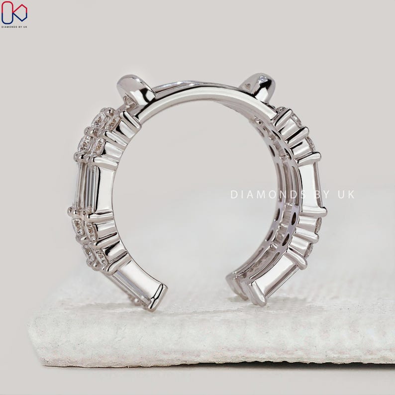 Custom Gap Enhancer Wrap Ring Genuine Lab Grown Diamond Stacking Rings ...