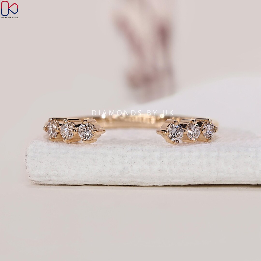 Lab Grown Diamond Custom Open Gap Band Open Ring for Engagement Ring ...