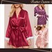 Dusty Rose Robe Feather Sleeve Robes Bridesmaid Feather Satin Robes ...
