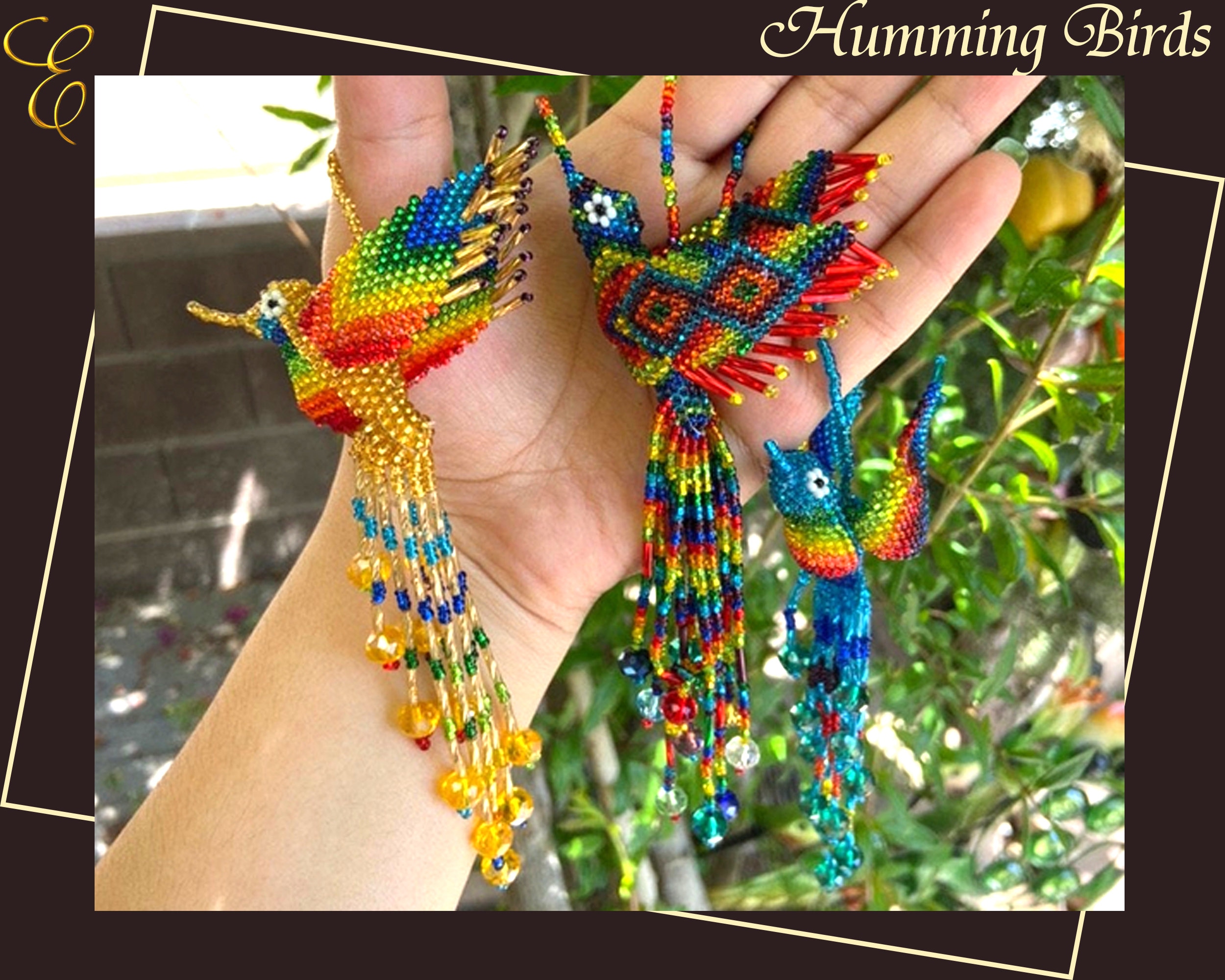 Beaded Humming Bird /humming Bird Ornament Hand Beaded / - Etsy