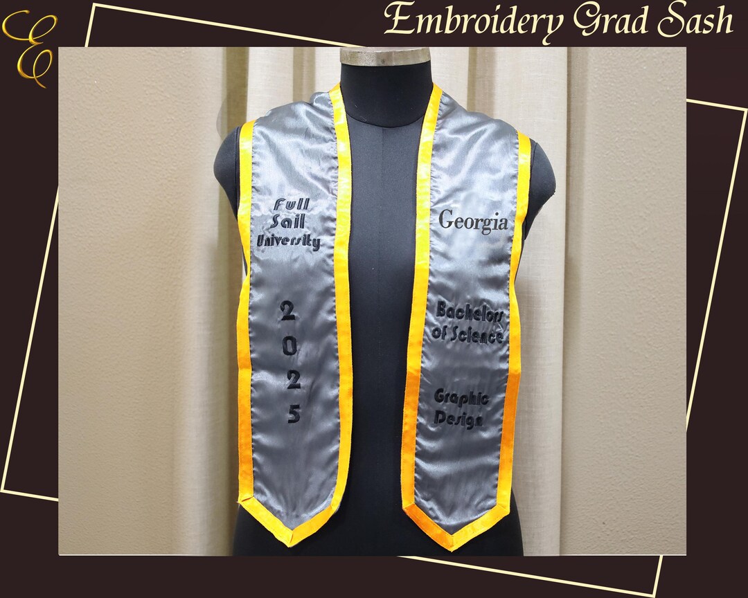 Custom Graduation Stole 2024 Grad Stole Embroidery Stole Personalized ...