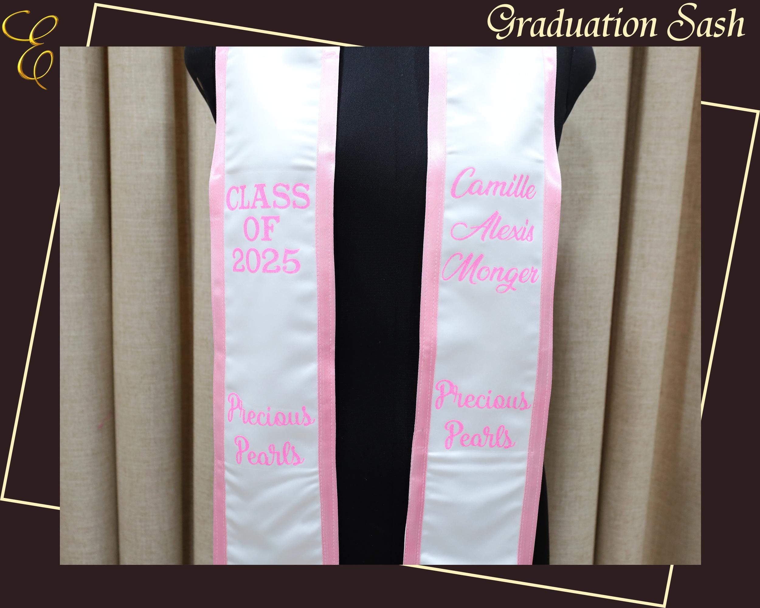 Your Custom Logo Graduation Sash Stole - Graduation Stole Sash ...