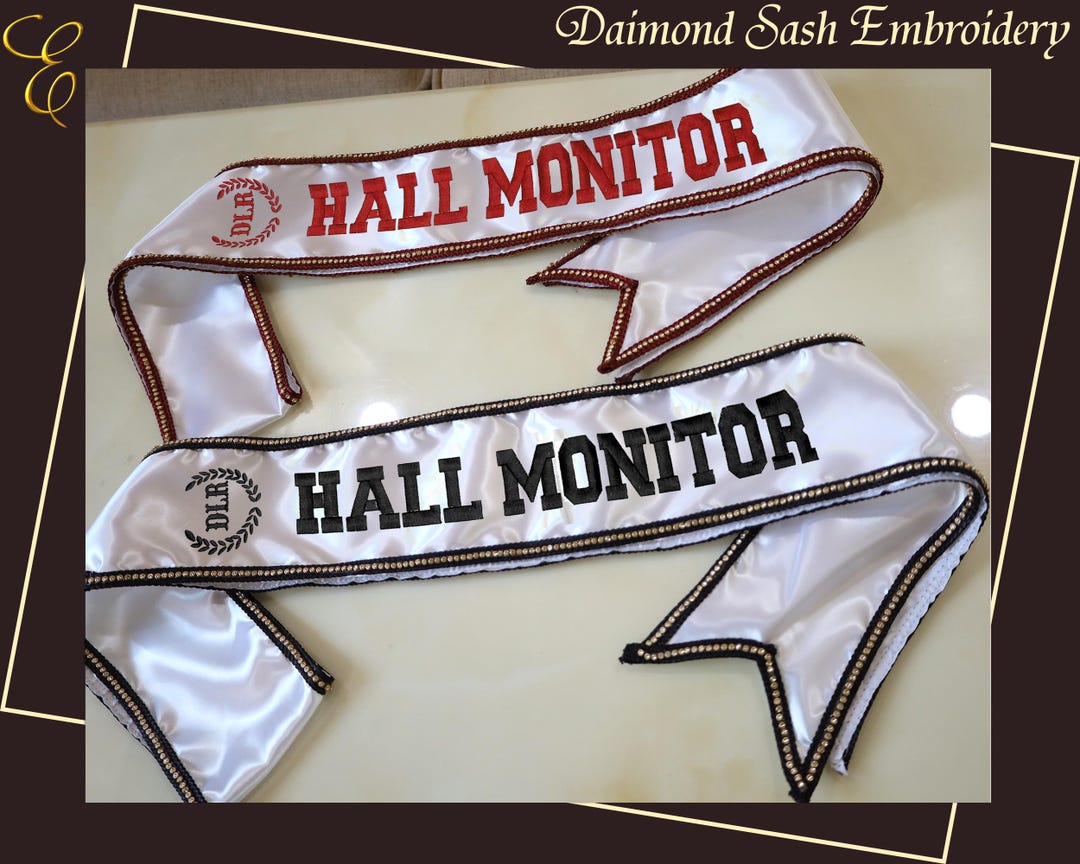 Custom Text Sash Customized Sash Graduation Stole Embroidered Pageant ...