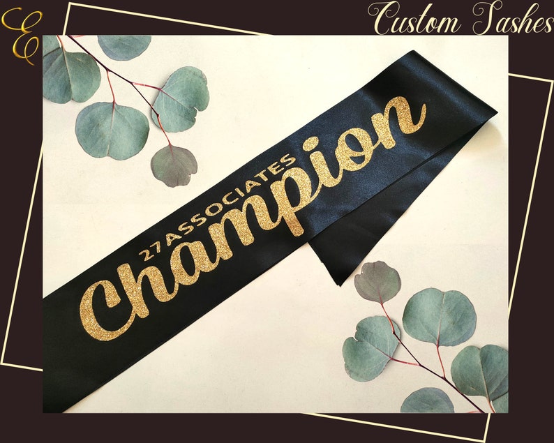 Winner Sash Runner up Sash Champion Sash Birthday Sash Bridesmaid Sash ...