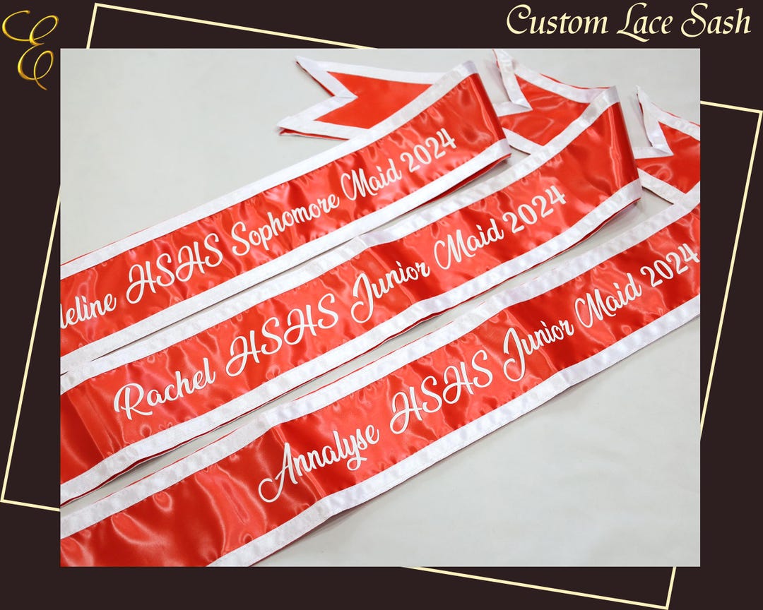 Personalized Lace Sash Custom Lace Sash Lace Sash Customize Sash ...