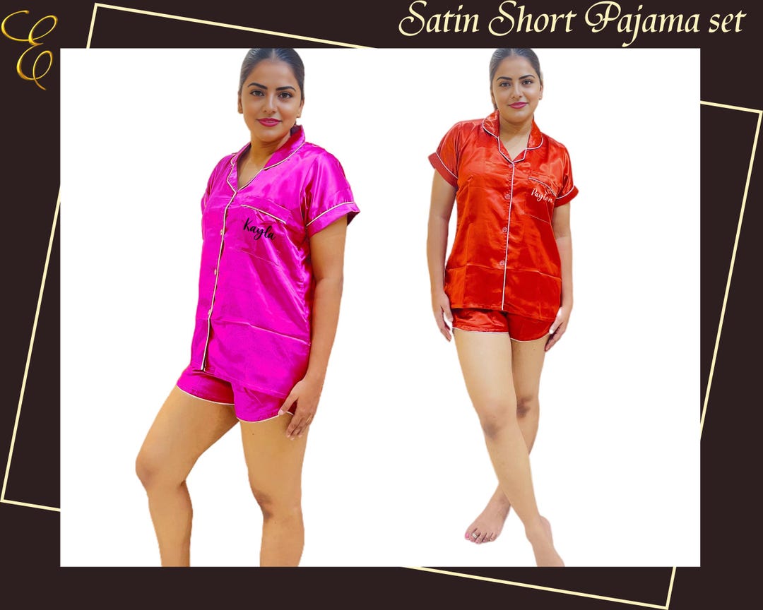 Custom Kids Satin Matching Pajamas Set - Wedding Party Pajamas ...