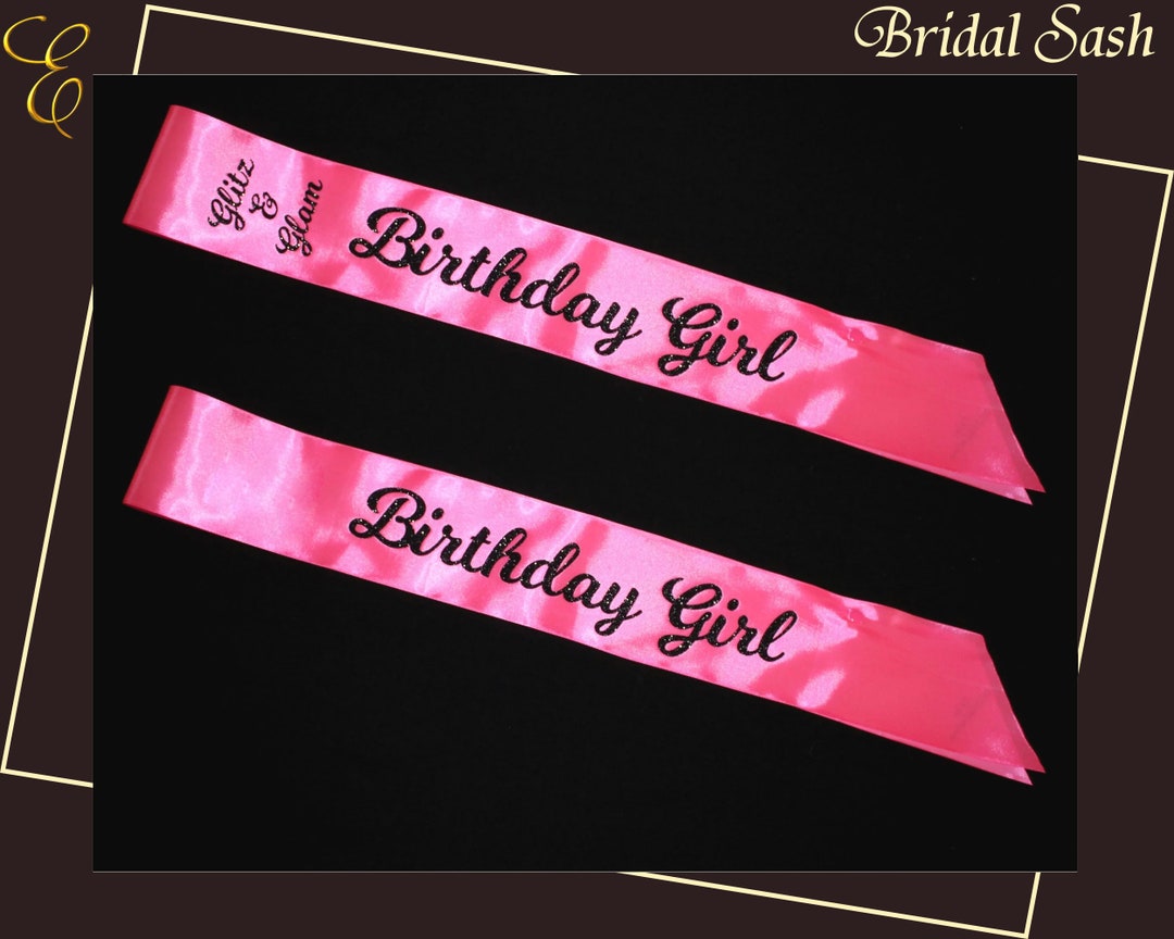 Birthday Satin Silk Sash Personalized Sash Customized Sash Bridal Sash ...