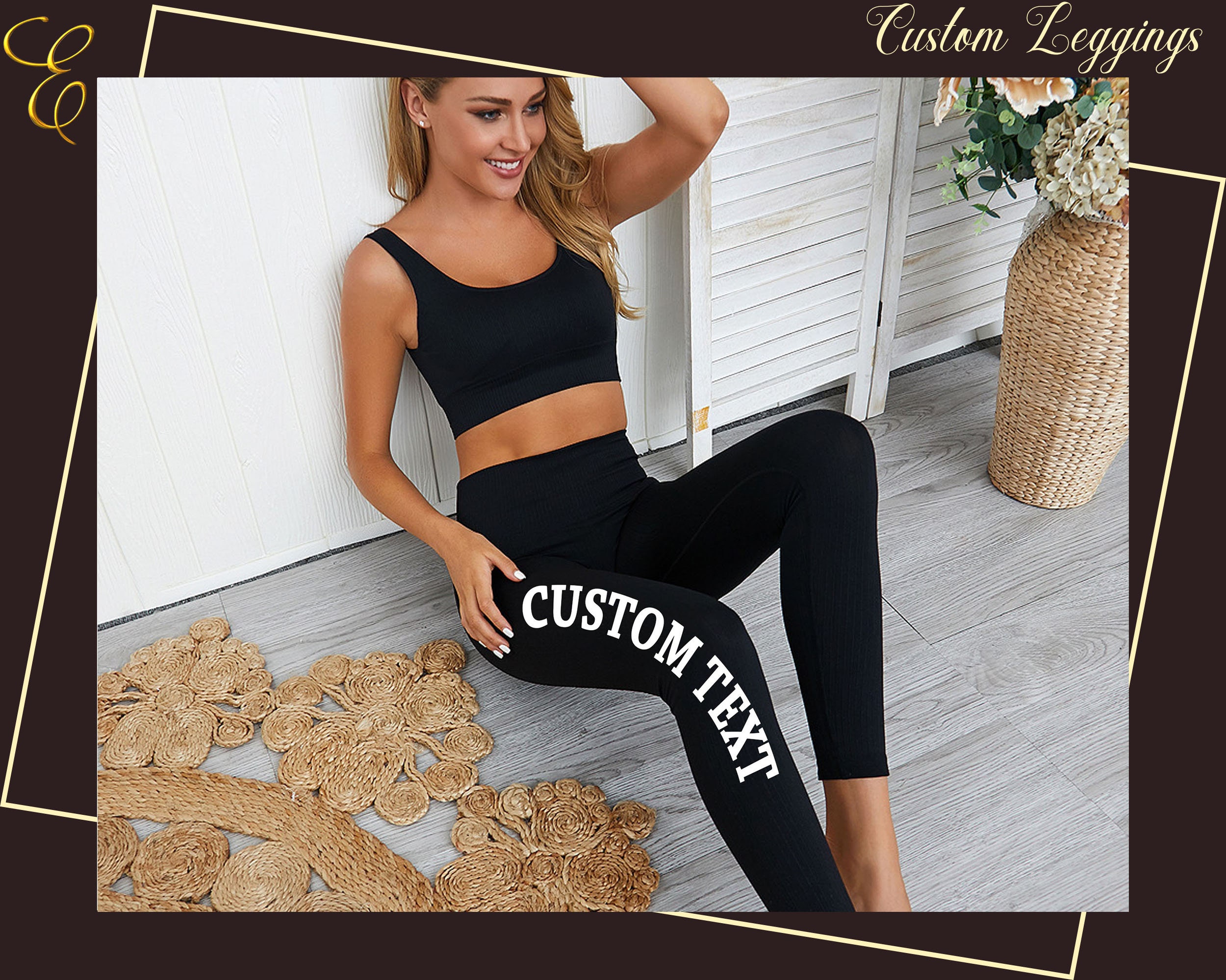 Customized Leggings Personalized Leggings Workout Leggings - Etsy
