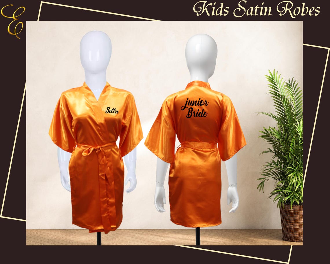 Kids Robes Flower Girl Robes Satin Robes Personalized Robes Bridal ...