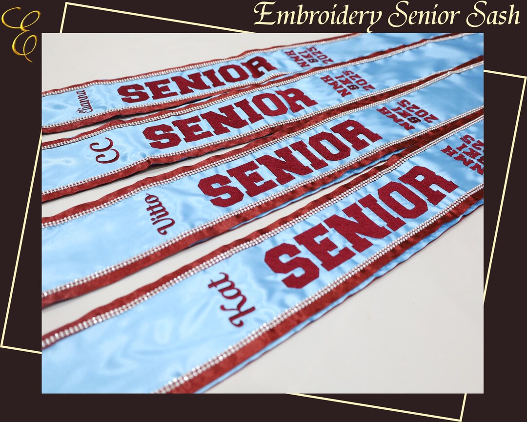 Personalized Senior Sash - Embroidery Senior Sash 2025 - Senior Sash ...