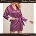 Dusty Rose Robe Feather Sleeve Robes Bridesmaid Feather Satin Robes ...