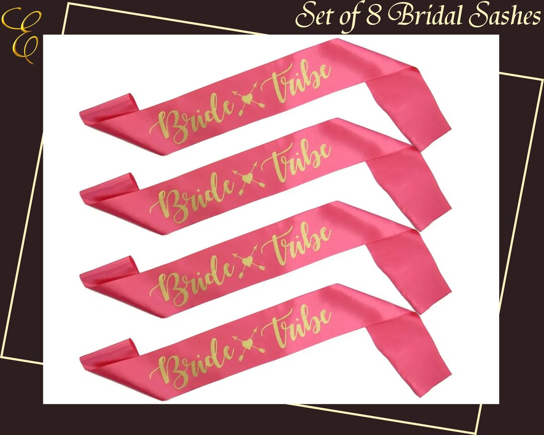 Set of 8 Sash Custom Bridal Sash Bride to Be Sashes Set of Bridal ...
