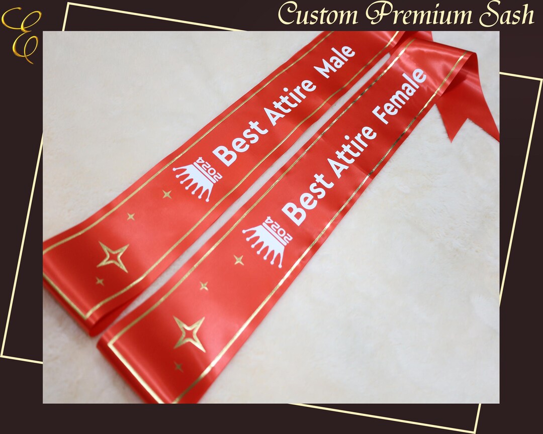 Custom Premium Satin Sash | Your Text Sash | Custom Wedding Sash ...