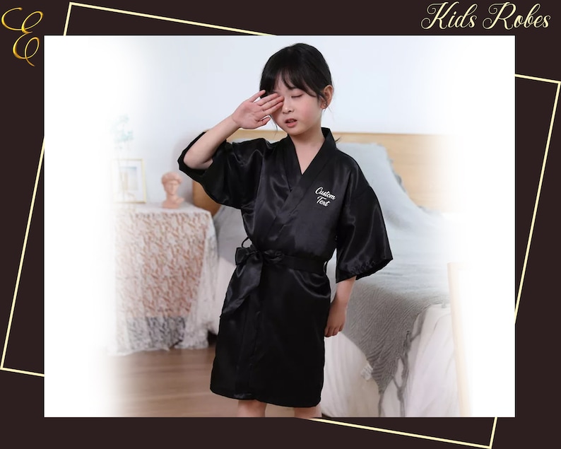 Kids Robes Flower Girl Robes Satin Robes Personalized Robes - Etsy