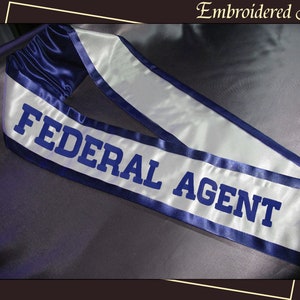Personalized Embroidery Lace Sash Federal Agent Sash Custom Border Sash ...