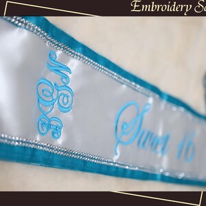 Personalized Embroidery Lace Sash Bridesmaid Lace Sash Lace Sash ...