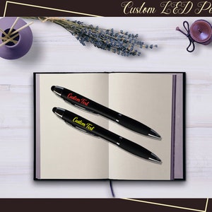 Personalized LED Pen Customized LED Pens With Stylus Custom Name Pens ...