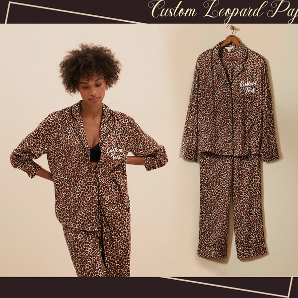 Leopard Pajamas - Etsy