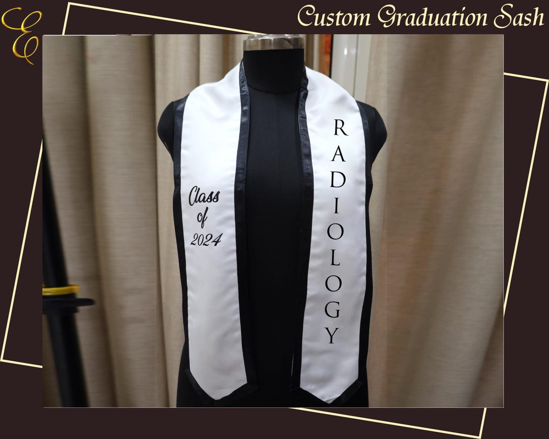 Graduation Stole Sash - University Stole - Your Custom Logo Graduation ...