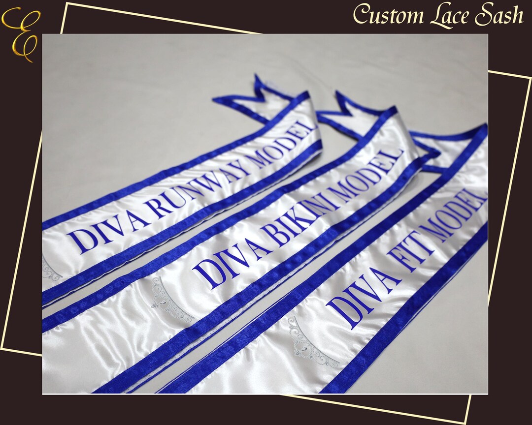 Personalized Lace Sash Custom Lace Sash Lace Sash Customize Sash ...