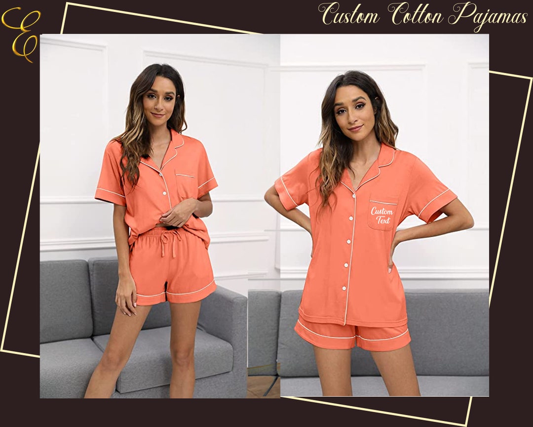 Kids Cotton Pajamas Set Custom Pajama Bridal Pajamas Bridesmaid Pajamas ...