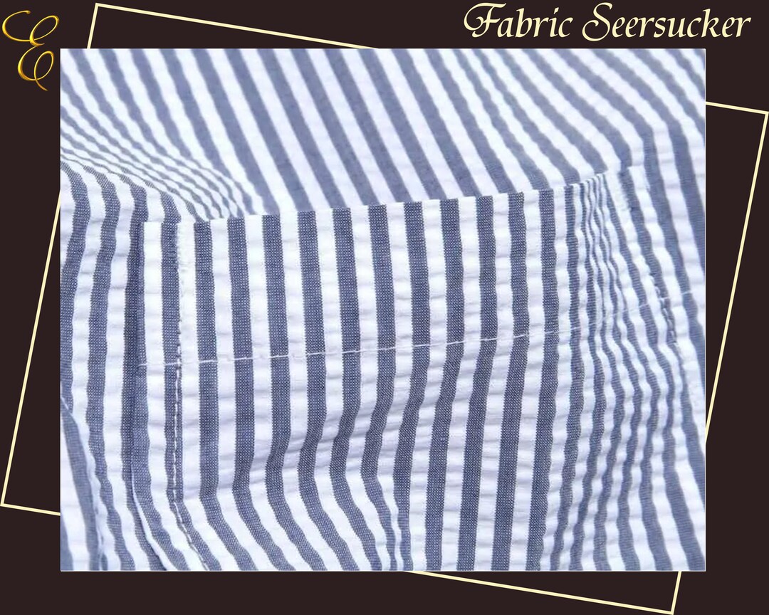 Seersucker Striped Cotton Blend Seersucker Seersucker Fabric by the ...