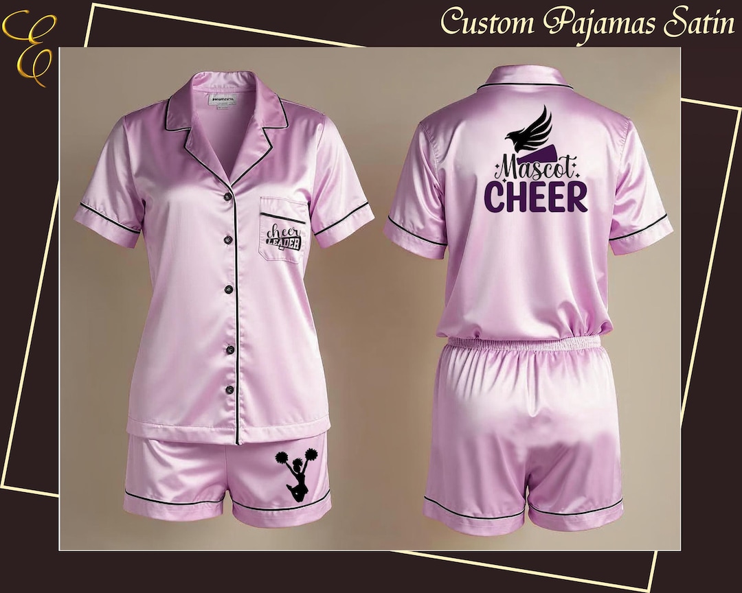 Customized Cheerleaders Pajama Set Custom Cheer Team Pajama Sets ...