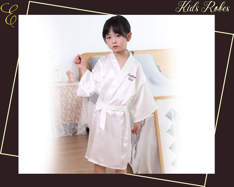 Kids Robes Flower Girl Robes Satin Robes Personalized Robes - Etsy