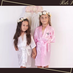 Kids Robes Flower Girl Robes Satin Robes Personalized Robes Bridal ...